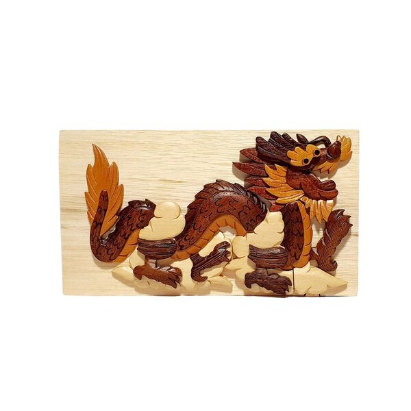 Wooden Dragon Puzzle - Etsy