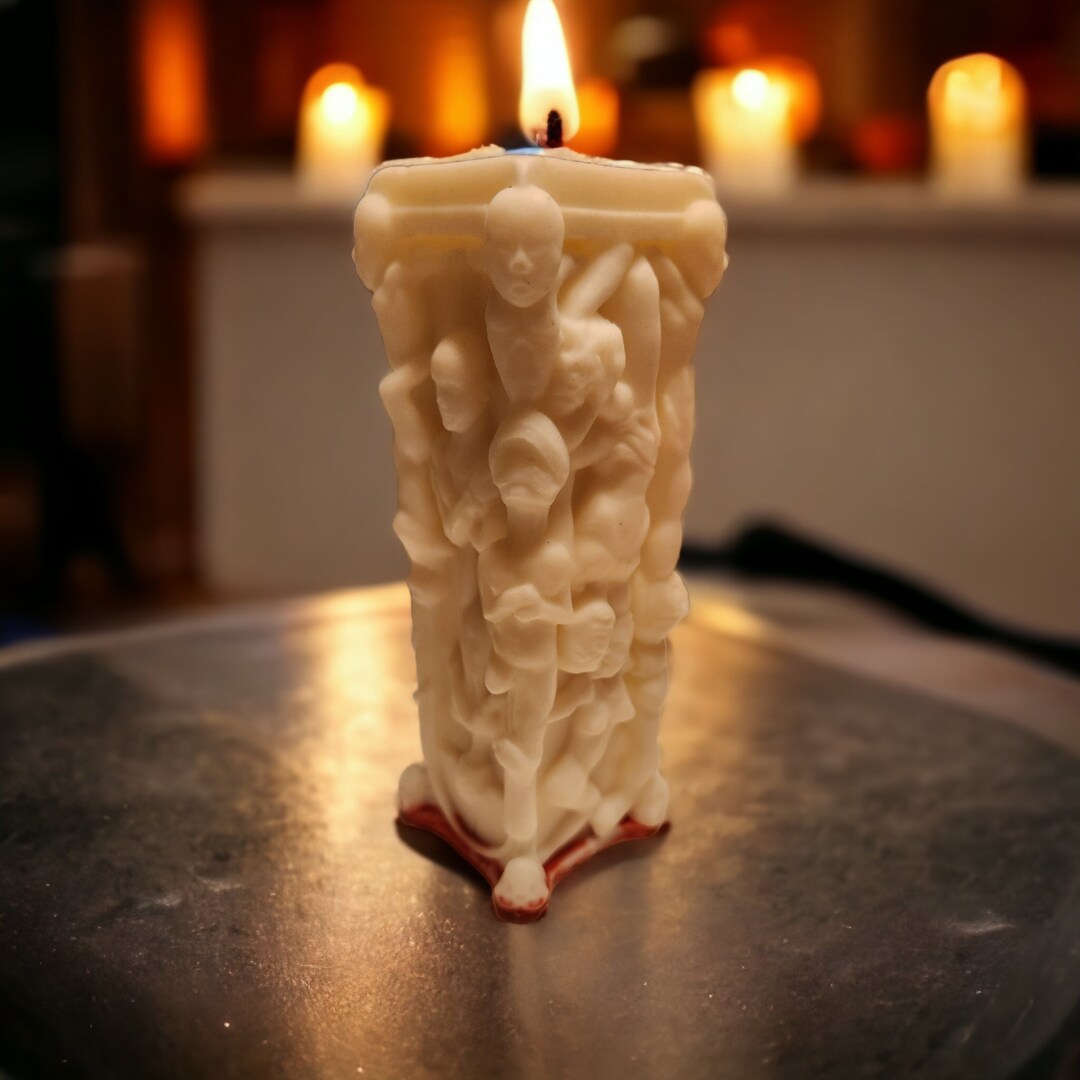 10 Oz Bloody Crypt Pillar Candle - Etsy