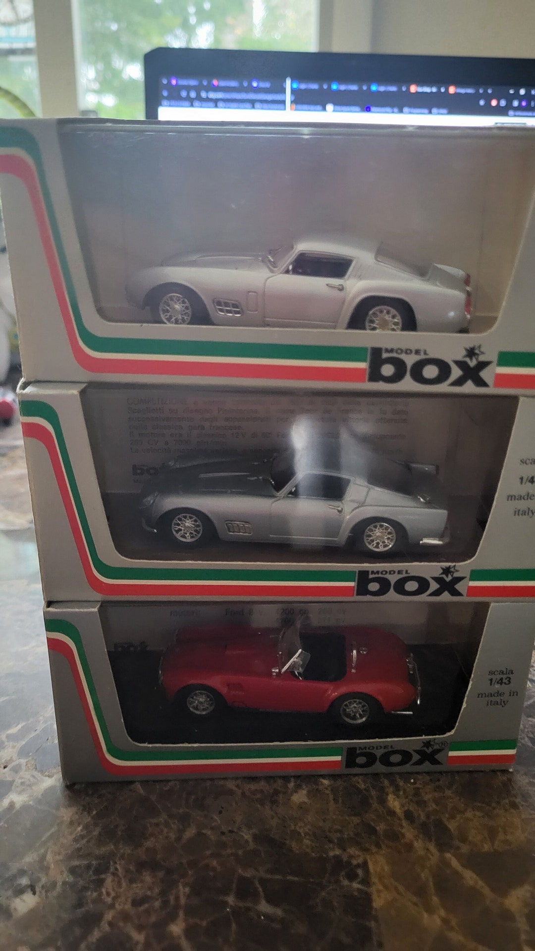 Box Models Italy Lot of 3 Ford Cobra, Ferrari 250 TDF, Ferrari 250 GT ...