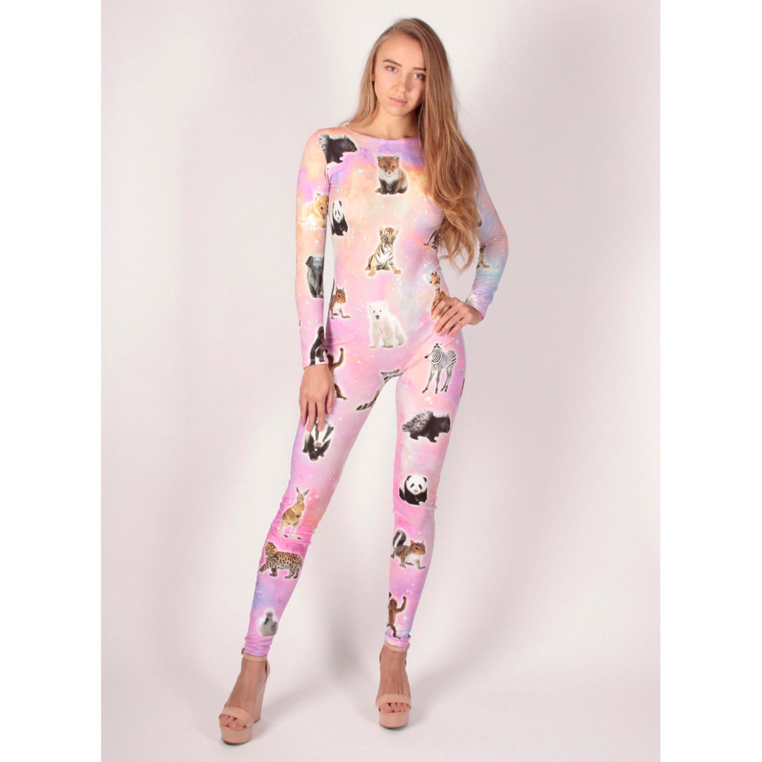 Animal Lover Unitard Jumpsuit Spandex Catsuit Bodysuit Baby Panda ...