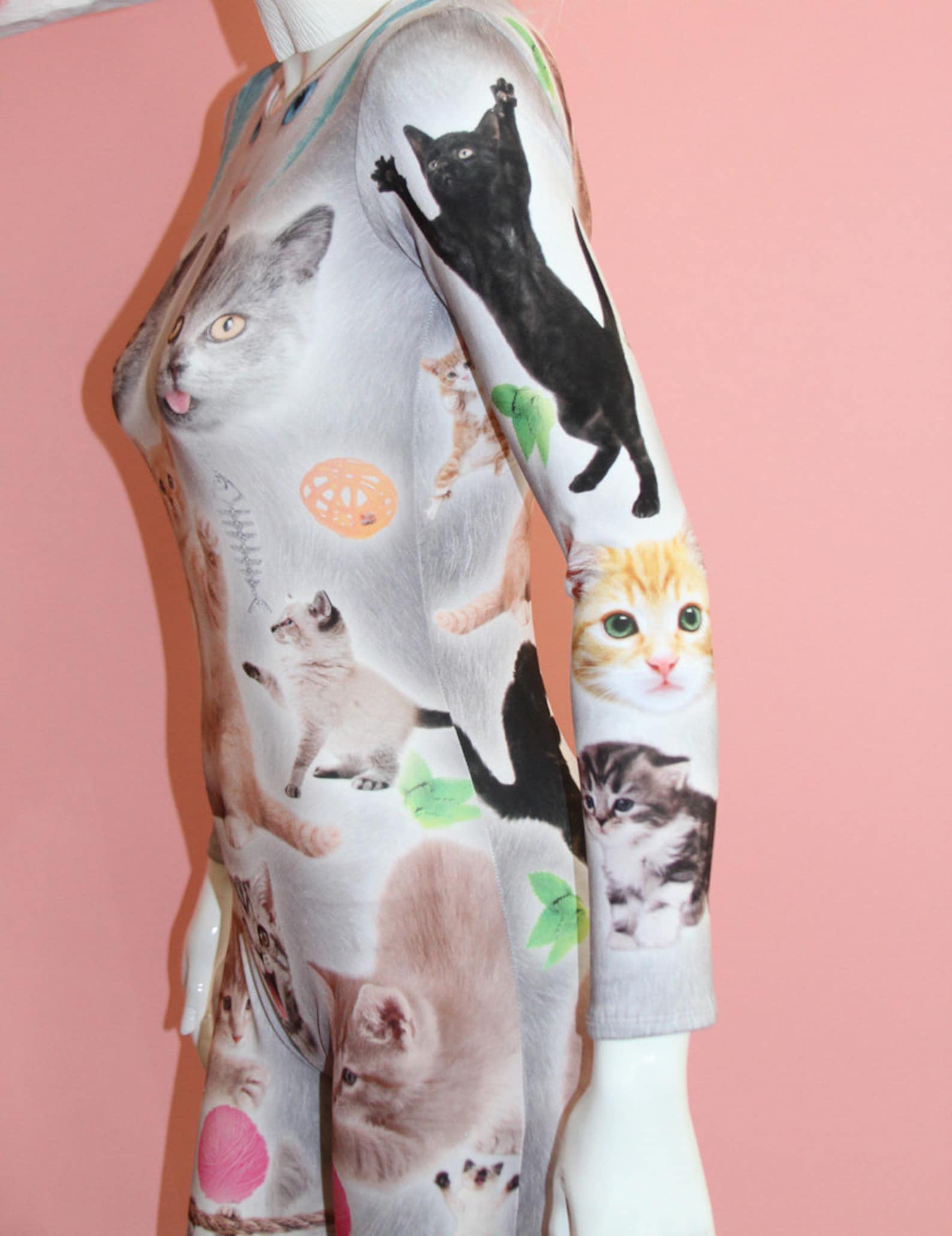 Cats Print Catsuit Spandex Jumpsuit Unitard Bodysuit Full Body - Etsy