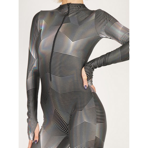 Silver Unitard - Etsy