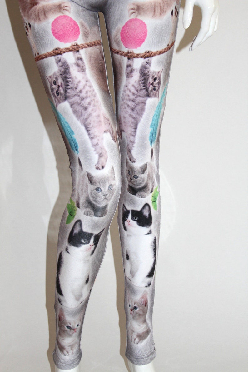Cats Print Catsuit Spandex / Cat Lovers Bodysuit / Playful Kittens ...
