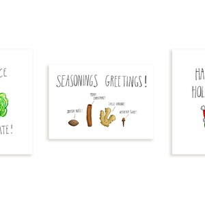 Fruit and Vegetable Pun Christmas Cards With Festive and Cute Avocado ...