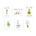 Fruit and Vegetable Pun Christmas Cards With Festive and Cute Avocado ...