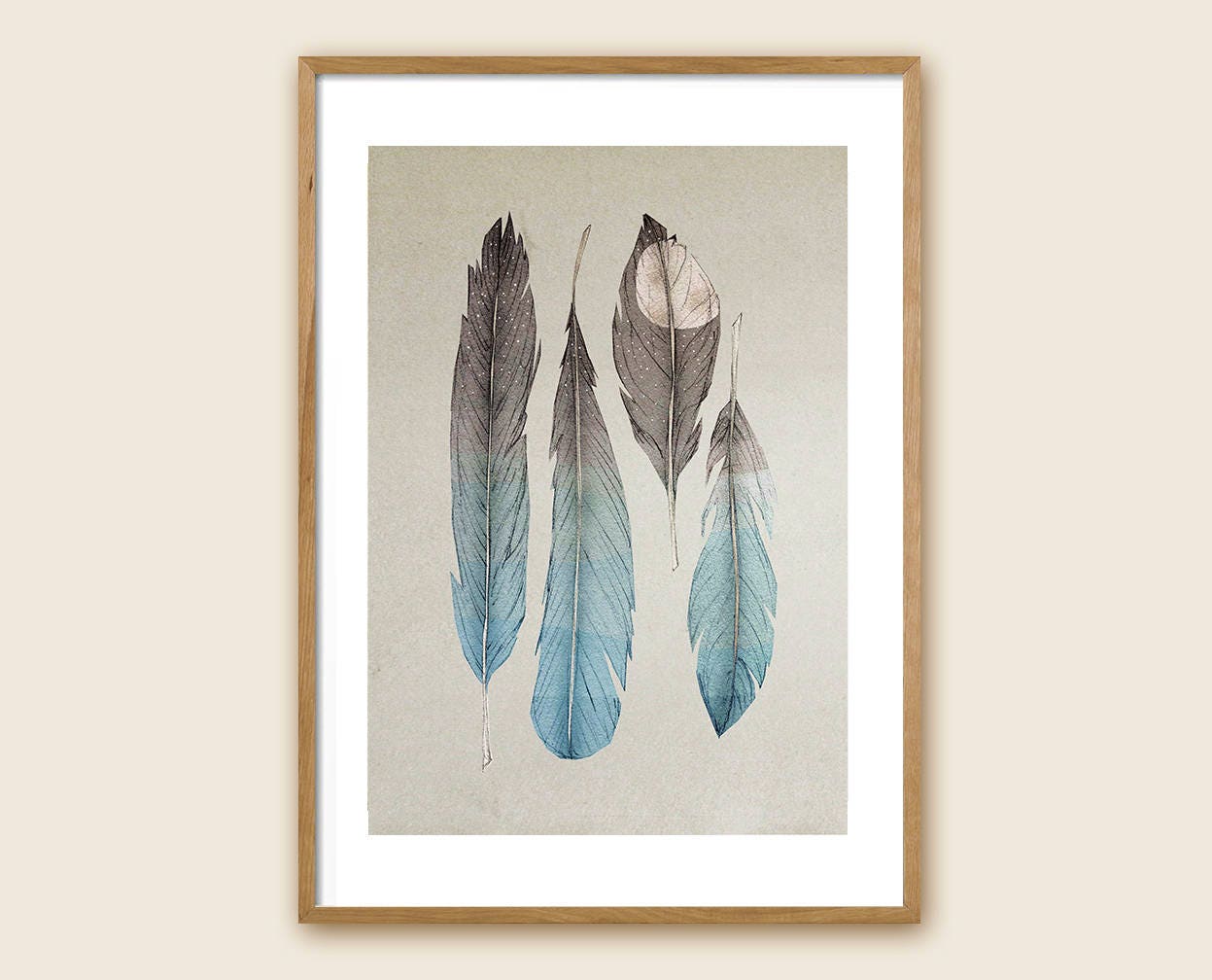 Feather Art Print: birds of the Sea - Etsy UK