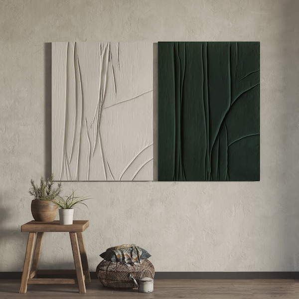 Green Abstract Wall Art - Etsy