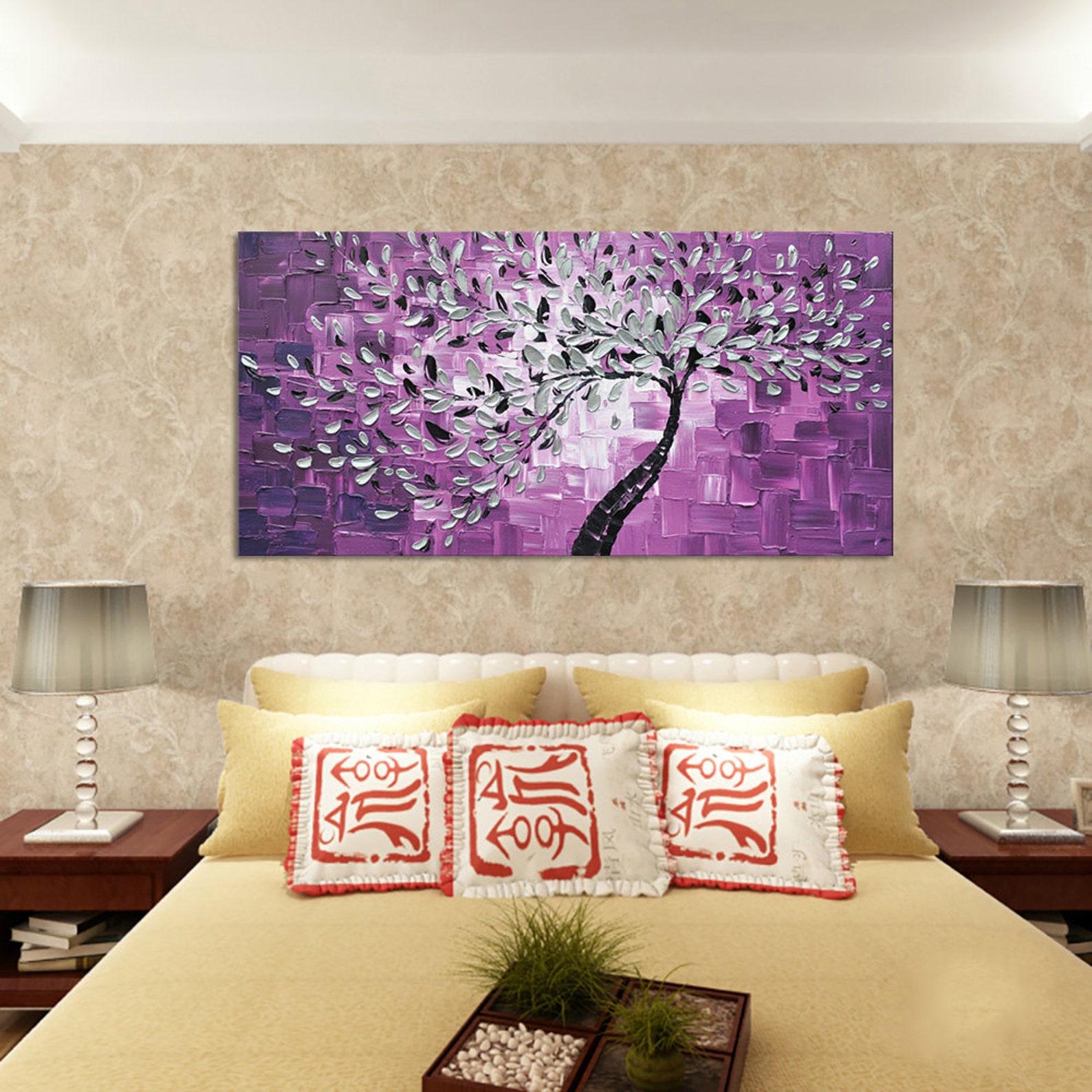 Large Art Hand Painted Living Room Home Decor Wall Art Picture Abstract ...