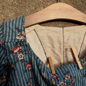 Antique French Caraco 1780s 1700s Indienne Chintz Calico Blouse Bodice ...