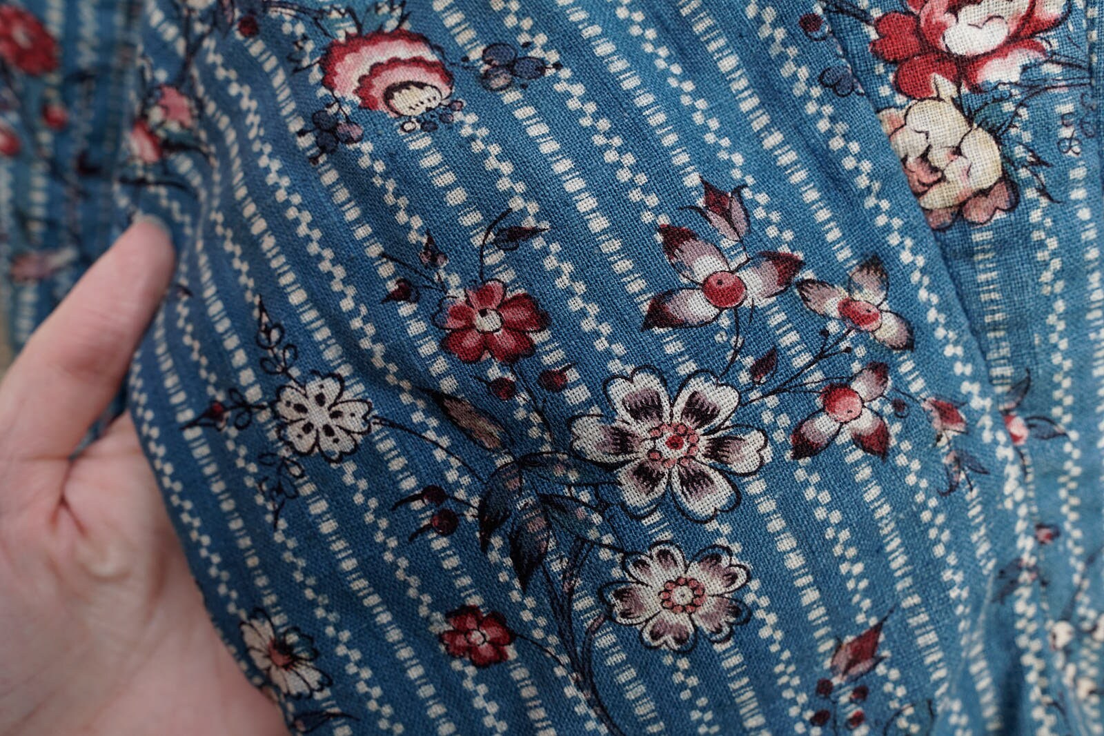 Antique French Caraco 1780s 1700s Indienne Chintz Calico Blouse Bodice ...