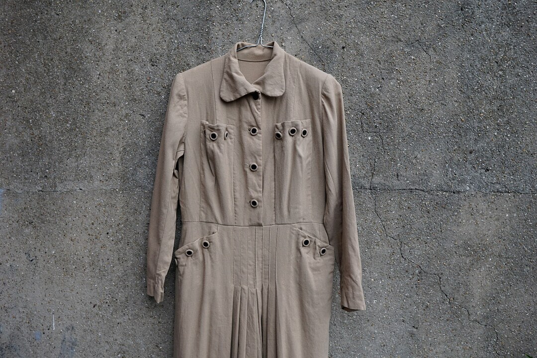 Original 1940s Dress Wool WW2 Small Medium True Vintage - Etsy