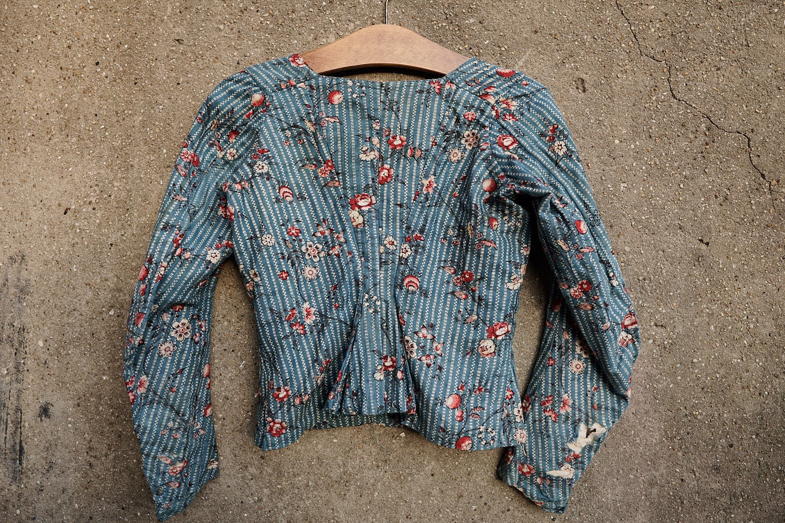 Antique French Caraco 1780s 1700s Indienne Chintz Calico Blouse Bodice ...