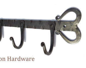 Hand Forged Rack, Blacksmith Made, Coat Hat Towel Rack - Etsy