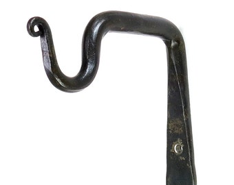 2 Curtain Rod Holders Hand Forged Pole Brackets Kitchen S Rack | Etsy