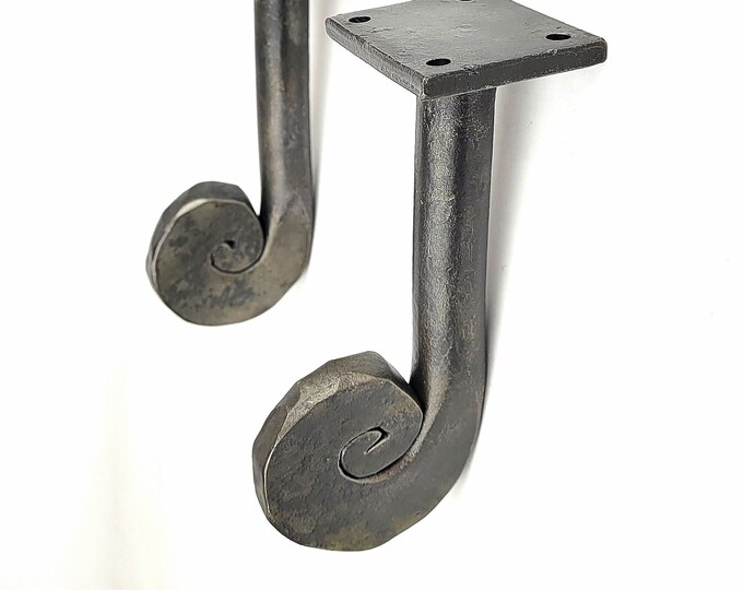 4pcs Furniture Legs Set, Hand Forged Rustic Wrought Iron Cabinet Feet ...