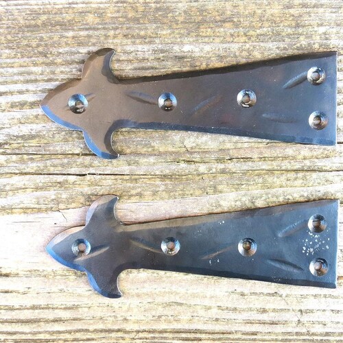2 False Hinge Fronts 5.5 Forged Iron Door Decoration - Etsy