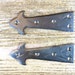 2 False Hinge Fronts, Hand Forged Flat Metal Plate 13 Wrought Iron ...