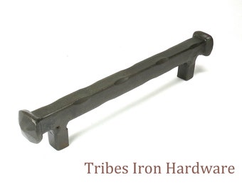 Hand Forged Cabinet Pull Handle SQUARE Wrought Iron Kitchen - Etsy