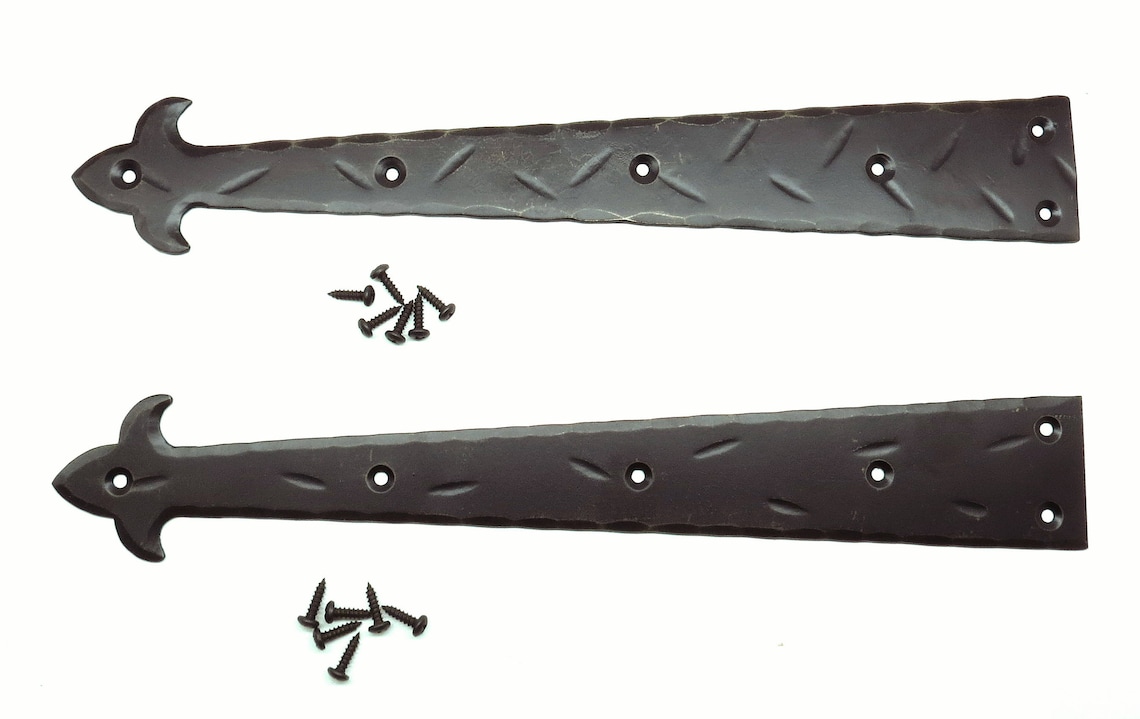 2 False Hinge Fronts Hand Forged Flat Metal Plate 13 | Etsy