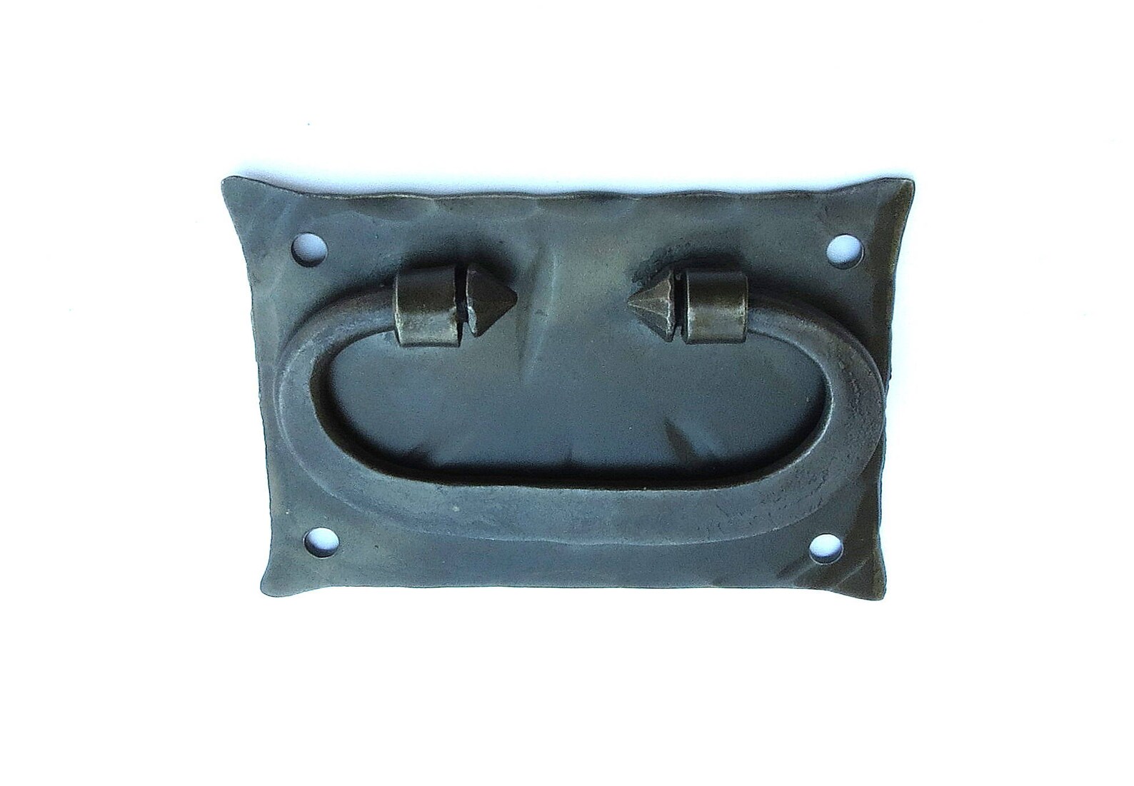 Back Plate Cabinet Ring Pull Handle Wrought Iron Drawer Pull - Etsy