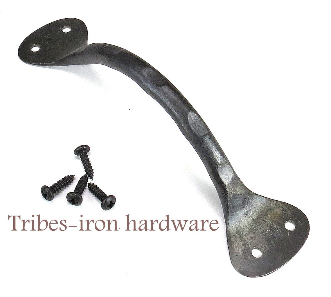 Wrought iron Pull Handle Hand forged 6.2 Metal Arch | Etsy