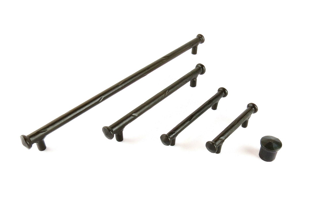 Wrought Iron Drawer Pull, Hand Forged Kitchen Cabinet Pull Handle ...