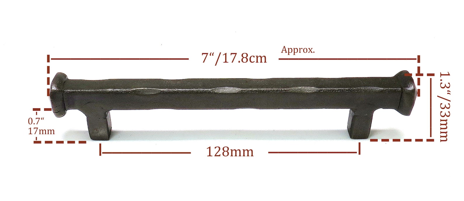 Hand Forged Cabinet Pull Handle SQUARE Wrought Iron Kitchen - Etsy