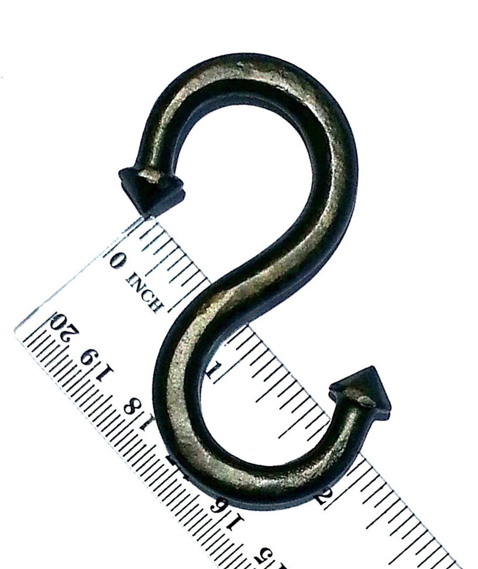 Lot of 6 Hand Forged S' Hooks 2.55" Farmhouse Kitchen Utensils Rack ...