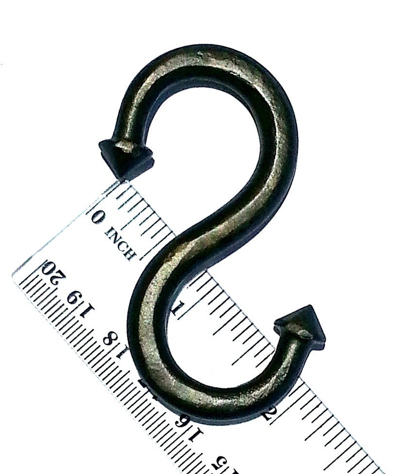 Lot of 6 Hand Forged S' Hooks 2.55 Farmhouse Kitchen | Etsy