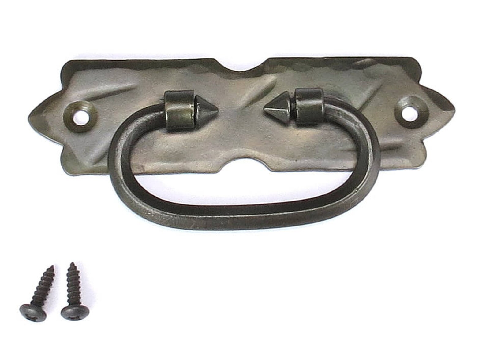 Cabinet Back Plate Ring Pull Drawer Handle Hand Forge Wrought - Etsy