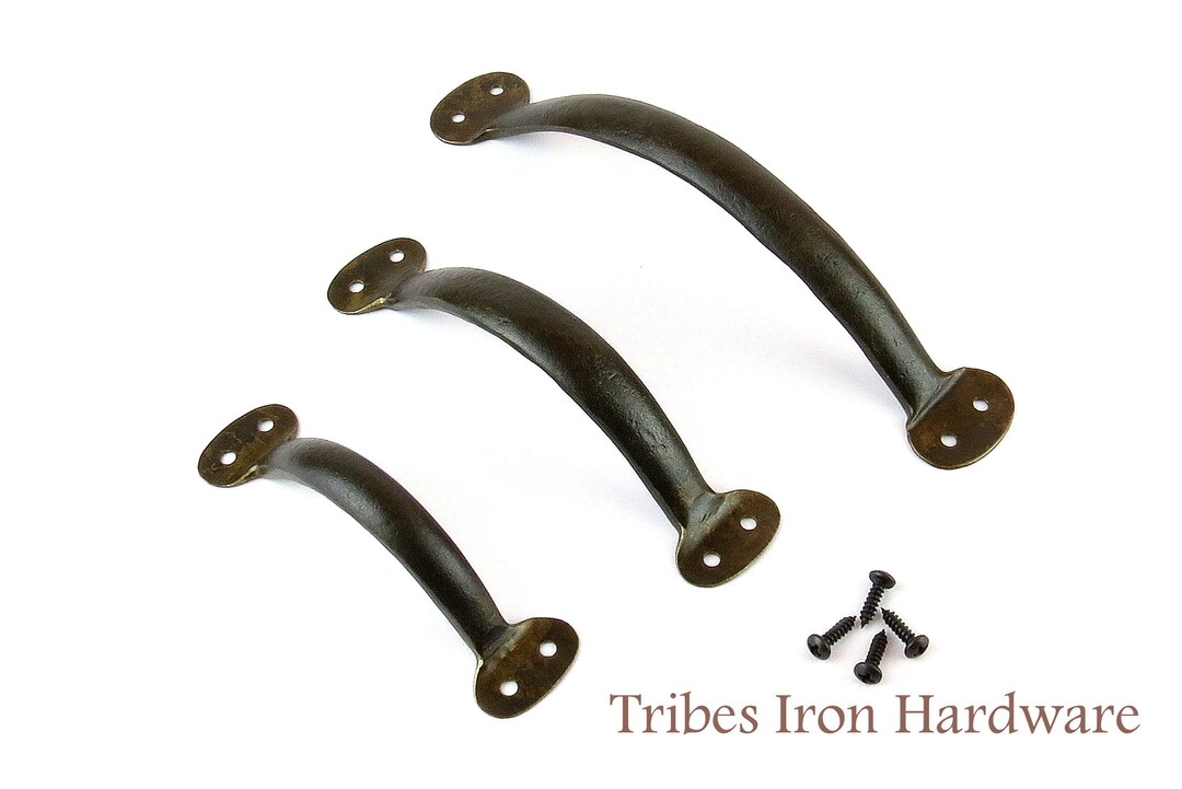 Forged Cabinet Pulls Wrought Iron Drawer Pulls Farmhouse - Etsy