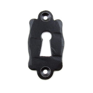 2 Hand Forged Keyhole Covers, Escutcheon Plate, Cabinet Door Metal ...