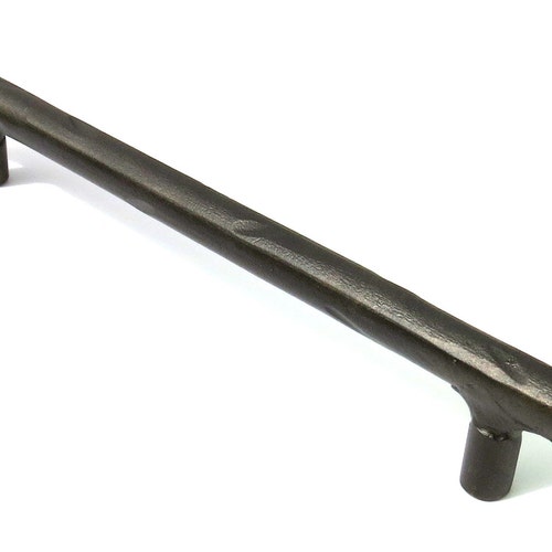 Hand Forged Cabinet Pull Handle SQUARE Wrought Iron Kitchen - Etsy