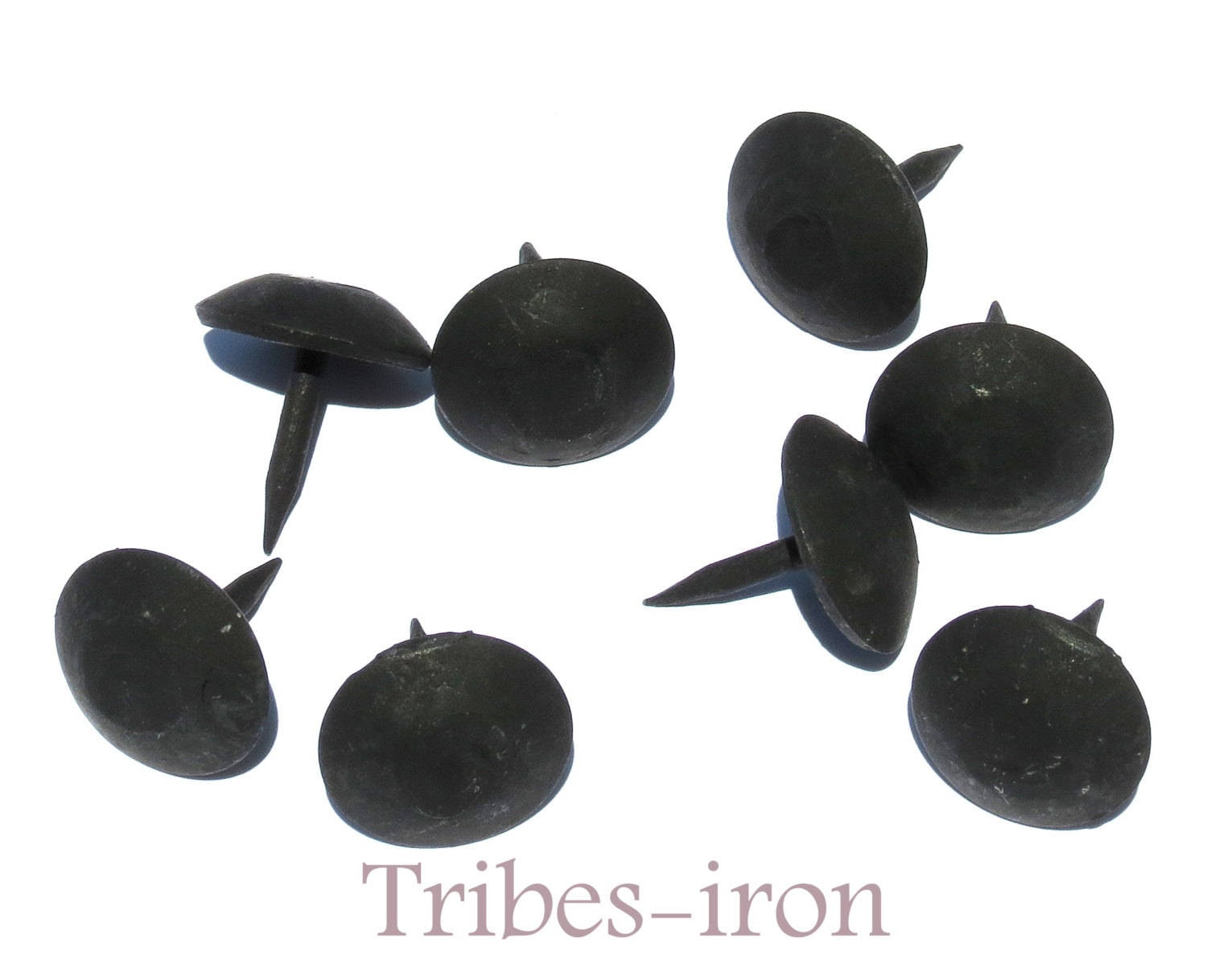 20 Black Clavos, STURDY Round 1" Head Decorative Nails, Wrought Iron ...