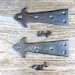 2 False Hinge Fronts, 5.5" Forged Iron Door Decoration Metal Strap ...