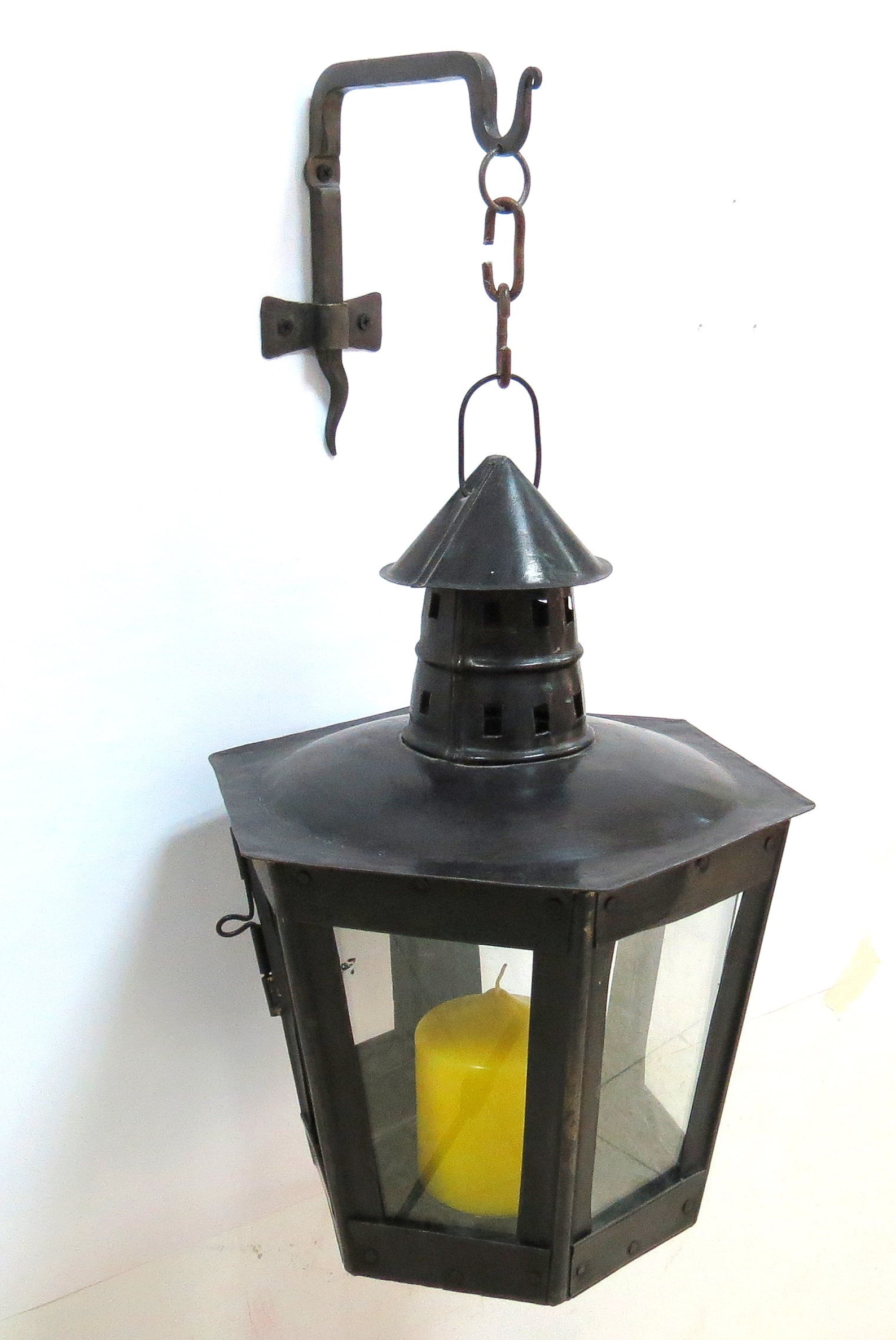 Shelf Bracket + Ring Blacksmith Hand Forged Wrought Iron Curtain Rod ...