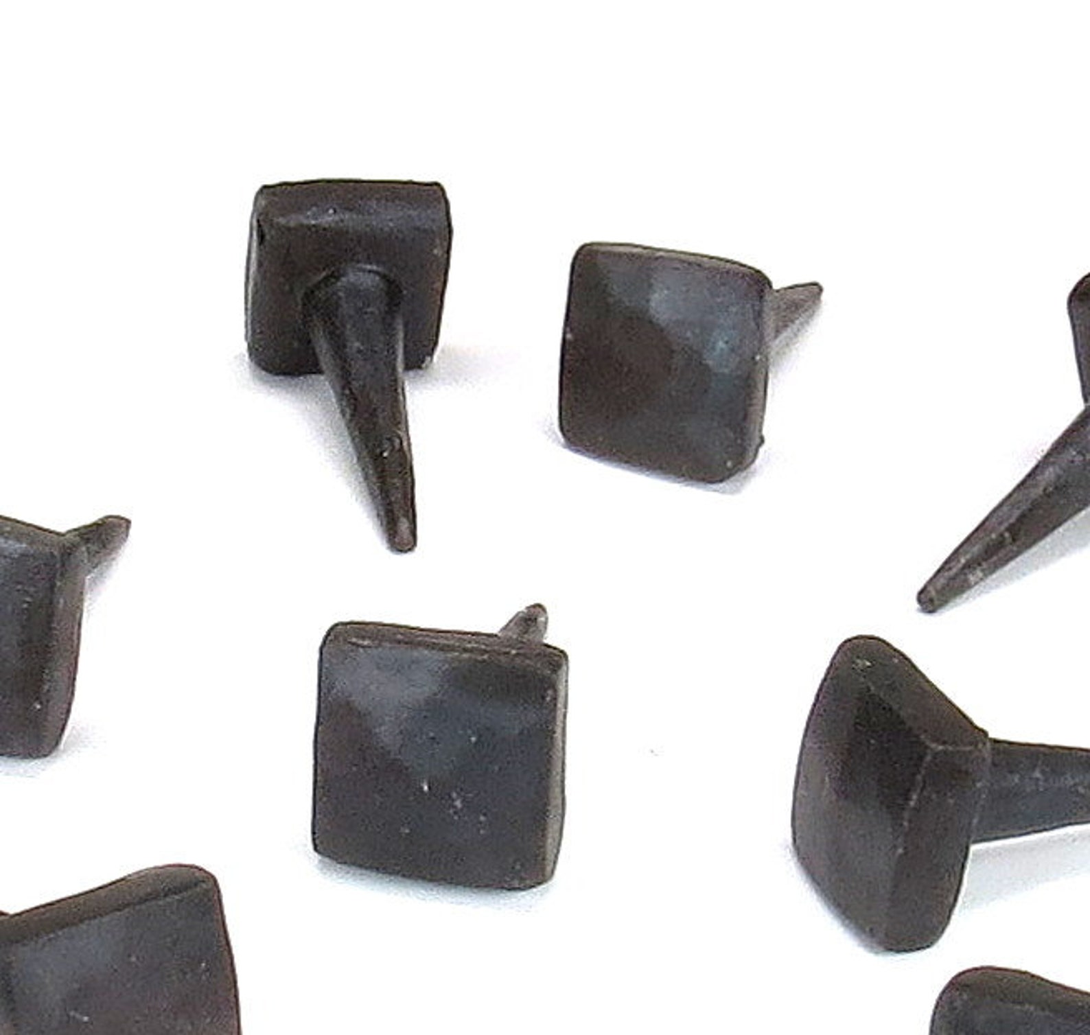 20 Square Head Nails, Lot of Small Decor Wrought Iron Clavos, Wood ...