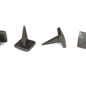 10 Square Head Nails, Hand Forged Decorative Big Wrought Iron Clavos ...