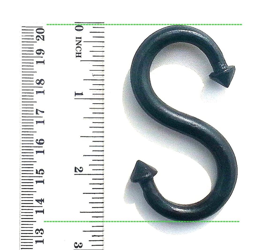 Lot of 6 Hand Forged S' Hooks 2.55 Farmhouse Kitchen | Etsy