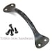 2 False Hinge Fronts, Hand Forged Flat Metal Plate 13 Wrought Iron ...