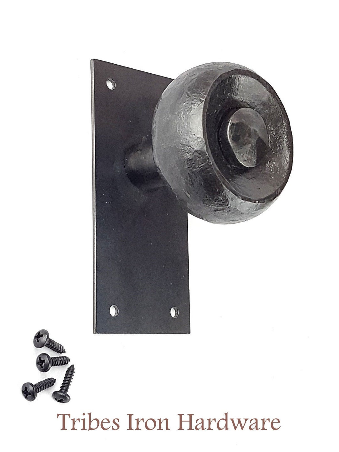 Hand Forged Dummy Door Knob, Sliding Barn Door Pull Handle, Wrought ...