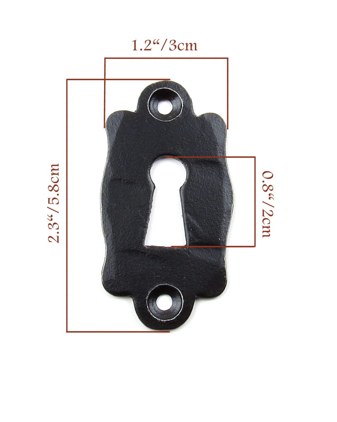 2 Hand Forged Keyhole Covers Escutcheon Plate Cabinet Door - Etsy