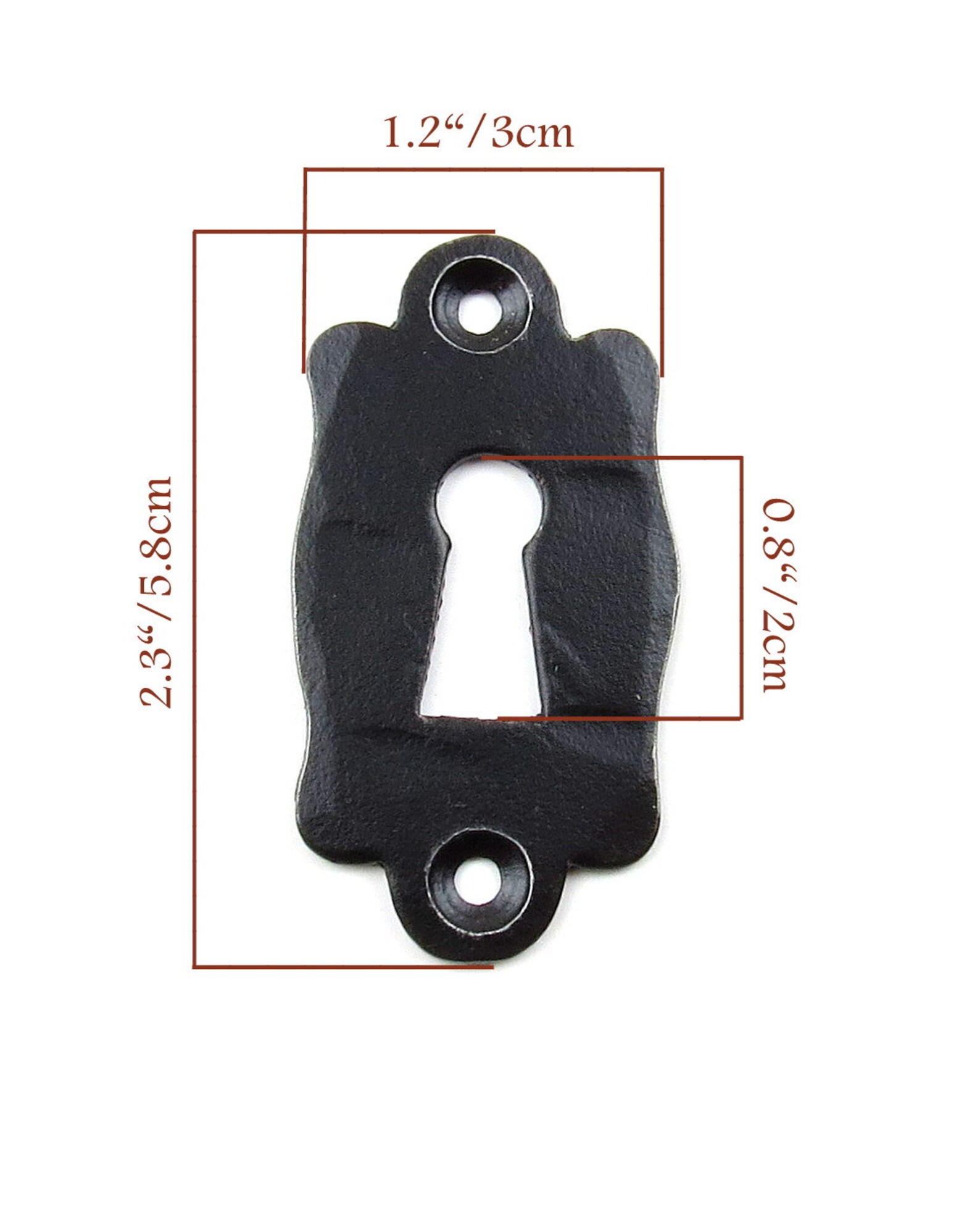 2 Hand Forged Keyhole Covers Escutcheon Plate Cabinet Door - Etsy