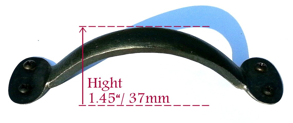 Hand Forged Pull Handle 6/15cm Farmhouse Kitchen Cabinet | Etsy