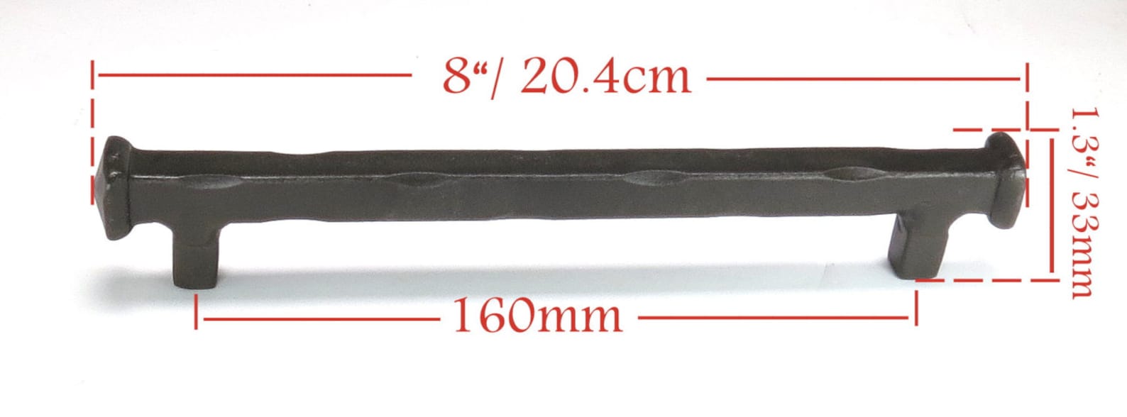 Hand Forged Cabinet Pull Handle SQUARE Wrought Iron Kitchen - Etsy