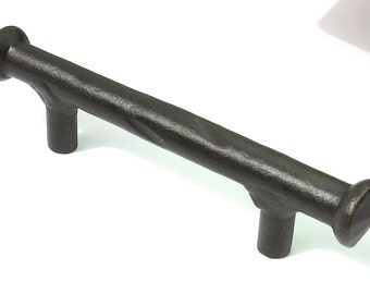 Hand Forged Cabinet Pull Handle SQUARE Wrought Iron Kitchen - Etsy