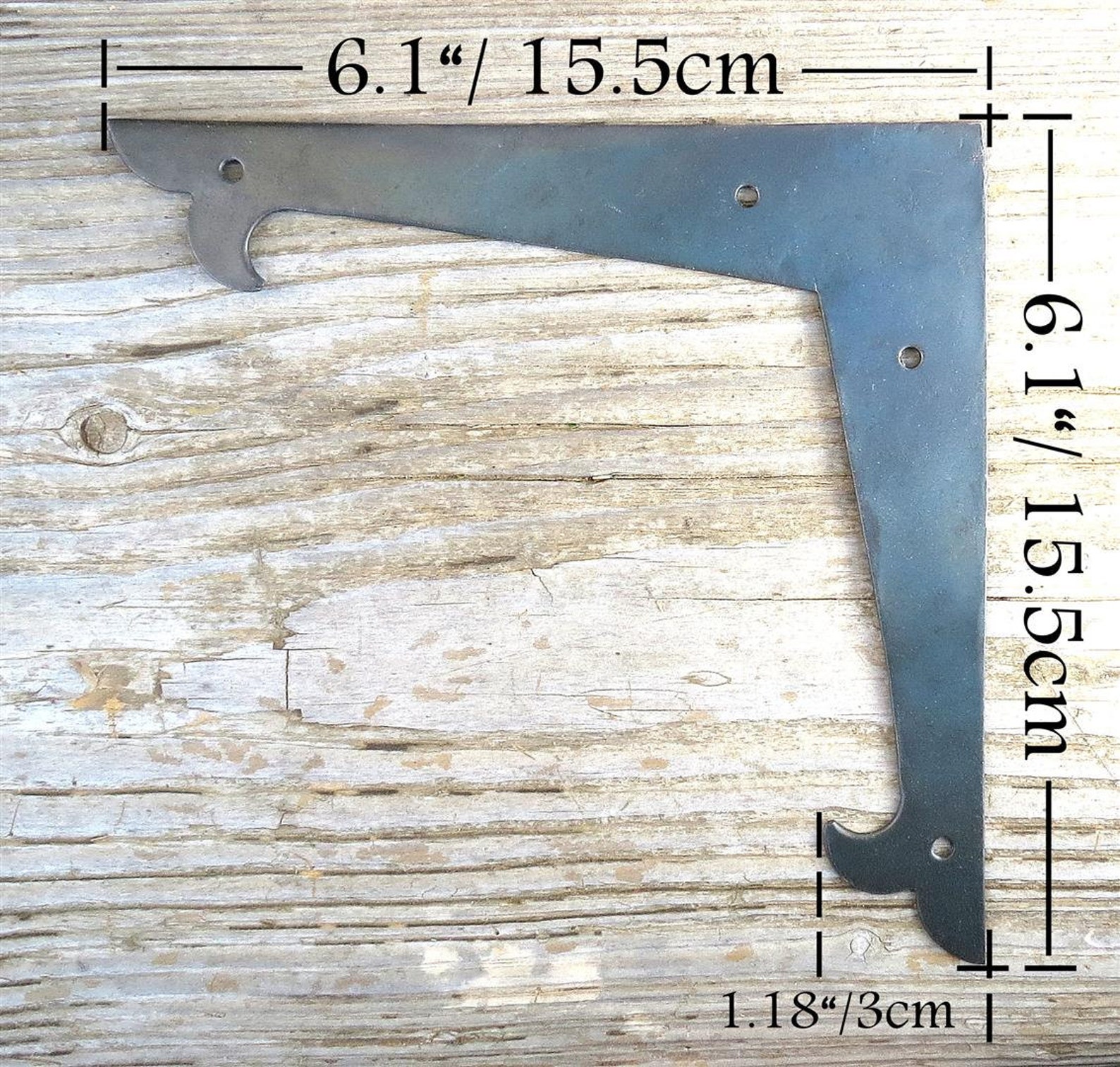 4 Decorative Flat Corner Plates, 6" Door Braces, Metal Bracket Décor ...