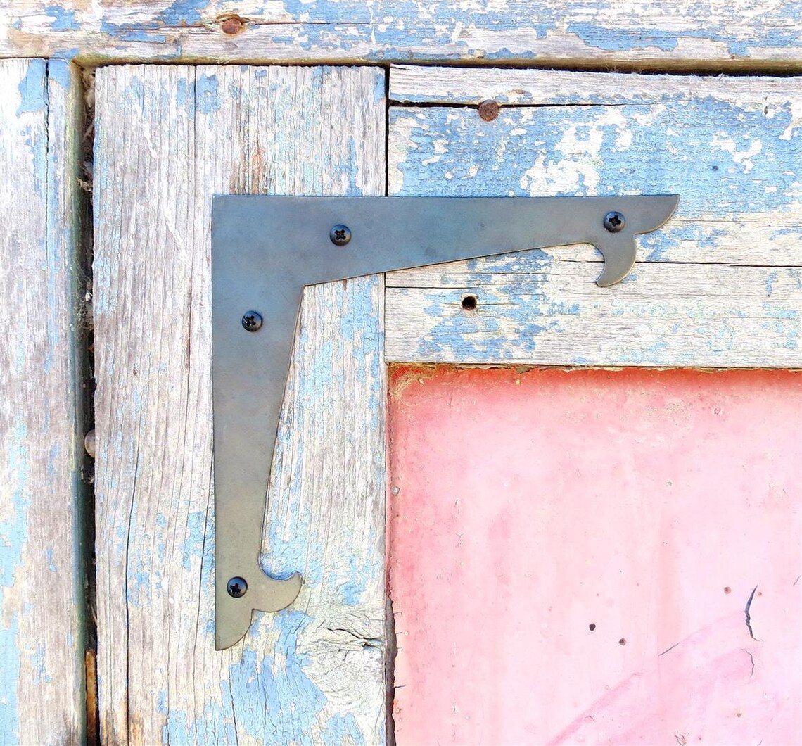 4 Decorative Flat Corner Plates 6 Door Braces Metal - Etsy