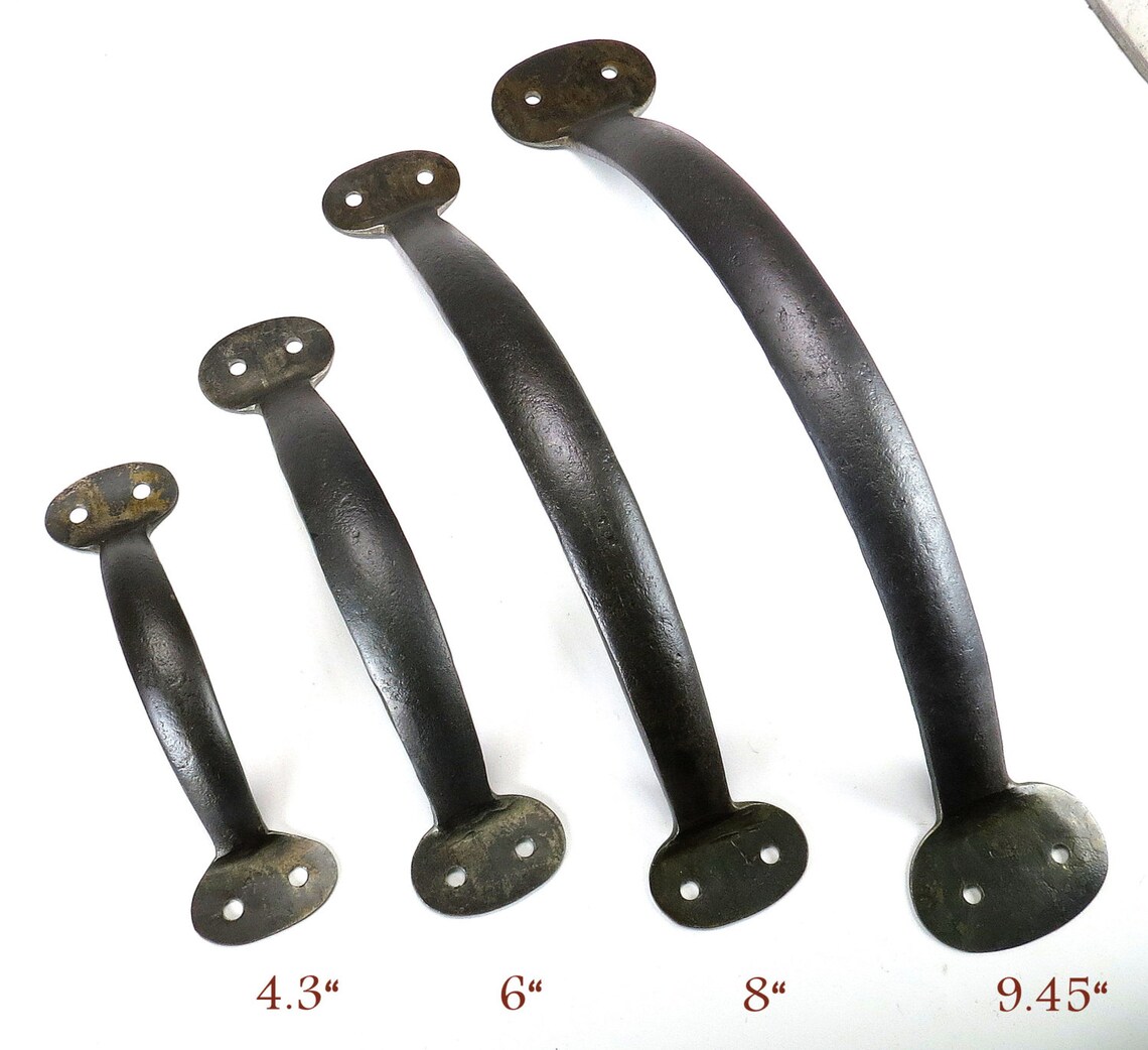 Hand Forged Pull Handle Wrought Iron 8 Metal Bow - Etsy