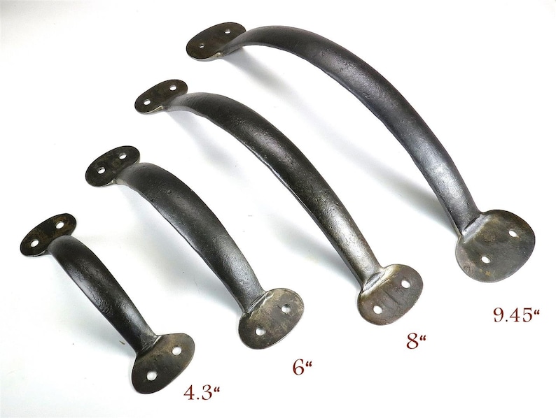 Forged Cabinet Pulls, Wrought Iron Drawer Pulls, Farmhouse Kitchen ...